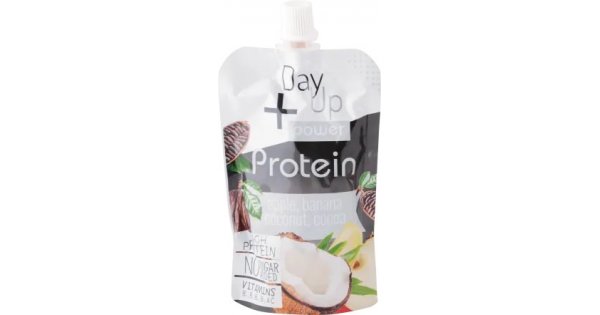 Ovocná kapsička s proteínom - JABLKO, BANÁN, KOKOS, KAKAO 100g DayUp