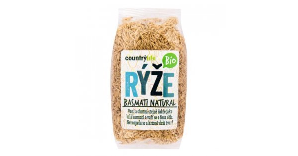 Basmati hnedá ryža natural BIO 500g Country Life