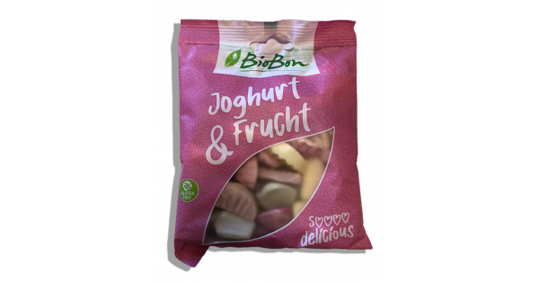 Cukríky jogurt ovocie BIO 80g Biobon
